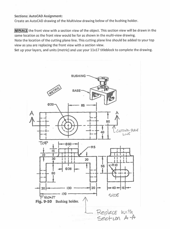 Solved Sections: AutoCAD Assignment:Create an AutoCAD | Chegg.com
