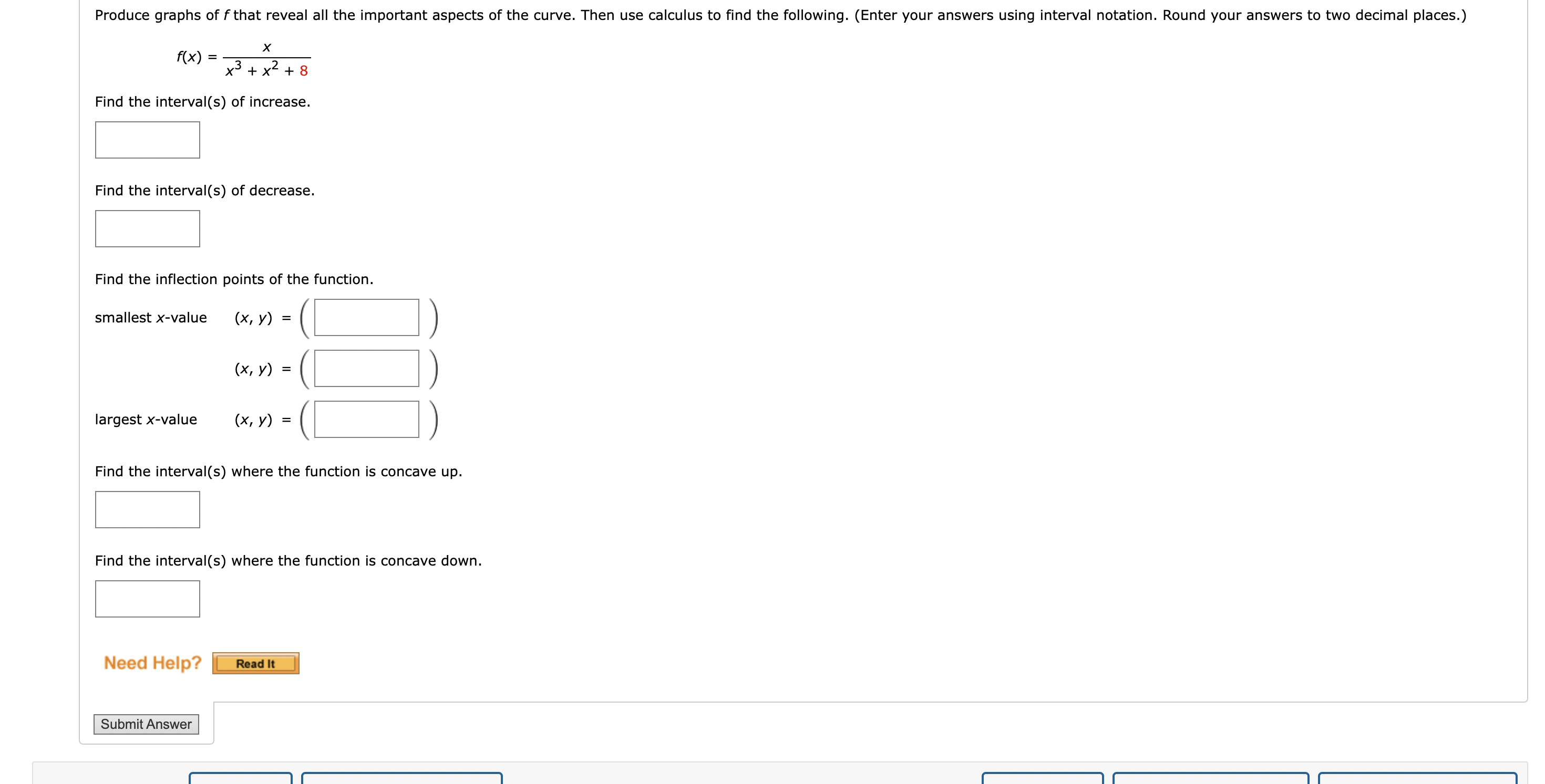 Solved f(x)=x3+x2+8x Find the interval(s) of increase. Find | Chegg.com