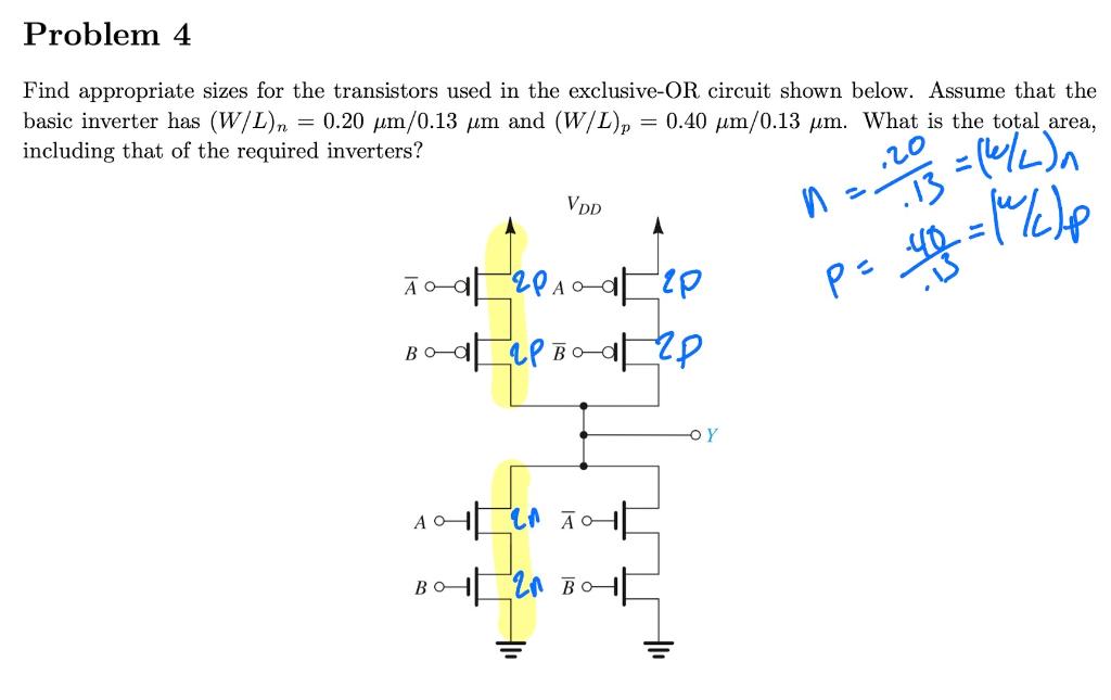 Solved Find appropriate sizes for the transistors used in | Chegg.com