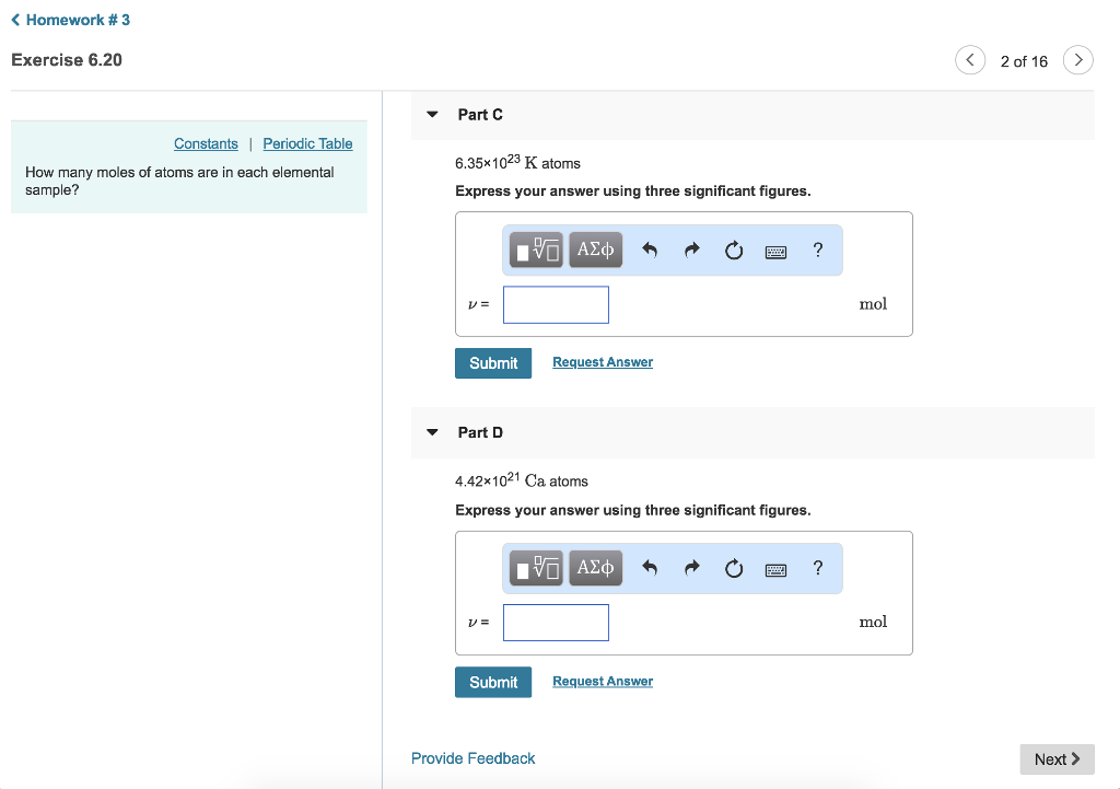 Solved Homework # 3 Exercise 6.20 2 of 16 Part C Constants | Chegg.com
