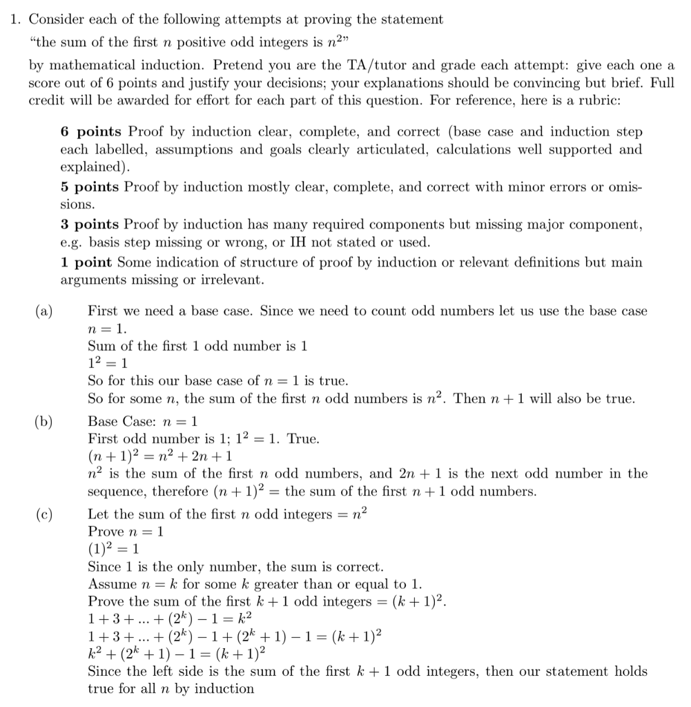 Solved 1. Consider each of the following attempts at proving | Chegg.com