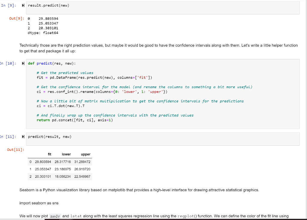 Solved Linear Regression (in Python!!) We'll now catch up to | Chegg.com