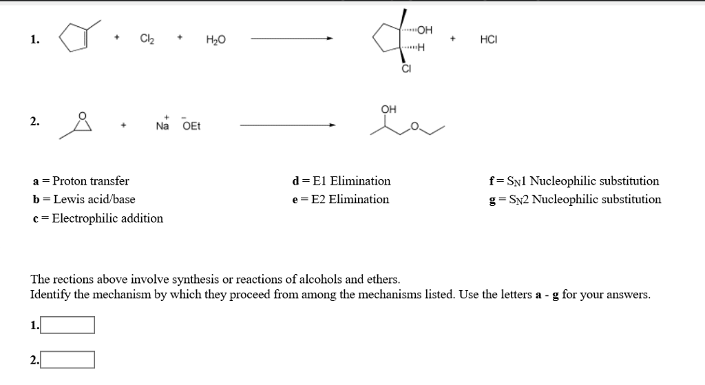Solved OH 1. C2H0 ?? CI ?? 2. +Na OEt a-Proton transfer b | Chegg.com