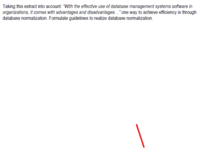 Solved Formulate guidelines to realize database | Chegg.com