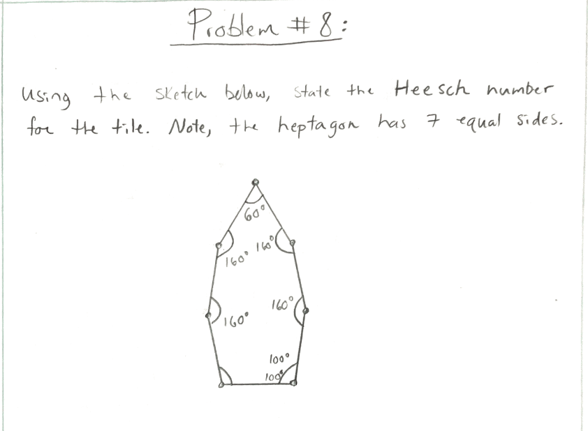 Solved Using the sketch below, state the Heesch number for | Chegg.com