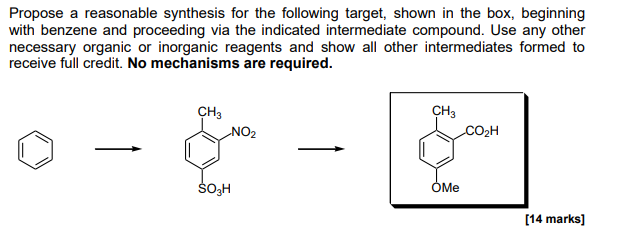 Solved Propose a reasonable synthesis for the following | Chegg.com