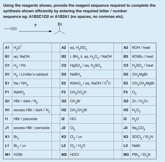 Solved Using the reagents shown, provide the reagent | Chegg.com