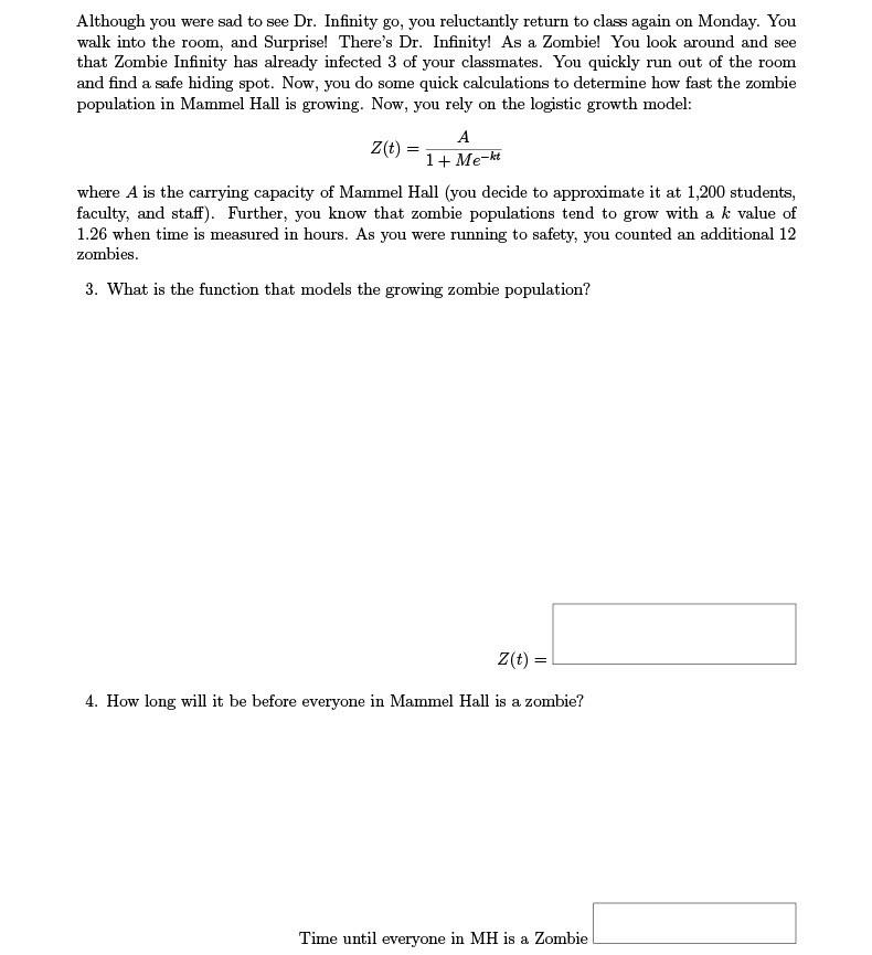 Solved Dr. Infinity was working in Mammel Hall late Tuesday | Chegg.com