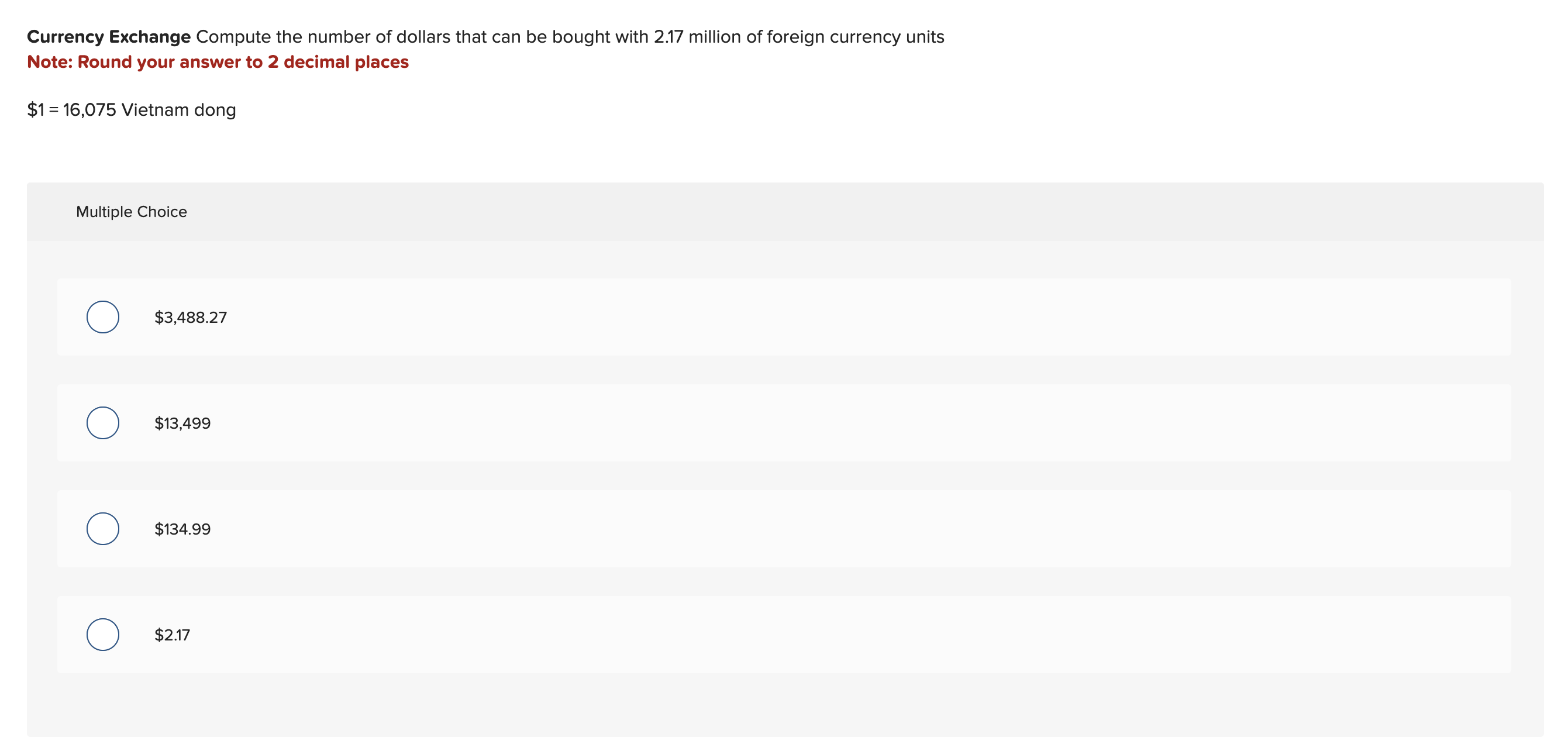 Solved Currency Exchange Compute the number of dollars that | Chegg.com