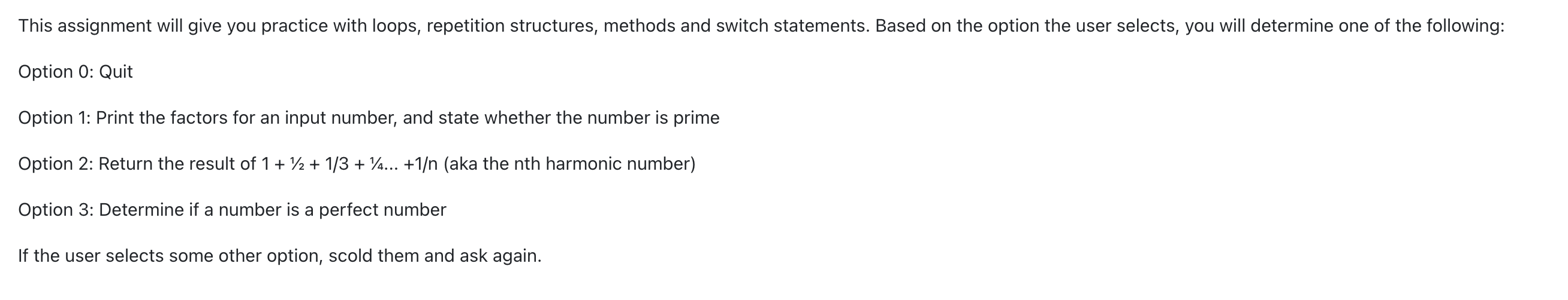 Solved This assignment will give you practice with loops, | Chegg.com