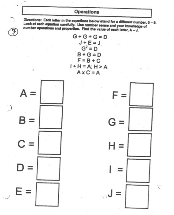 Solved Direction: Each letter in the equations below stand | Chegg.com