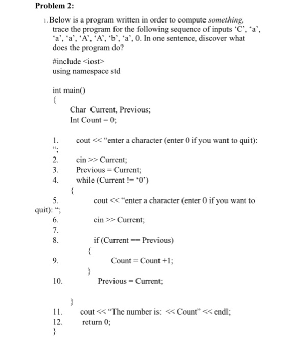 Solved Do As A C Code Programing Please Do Problems Number 