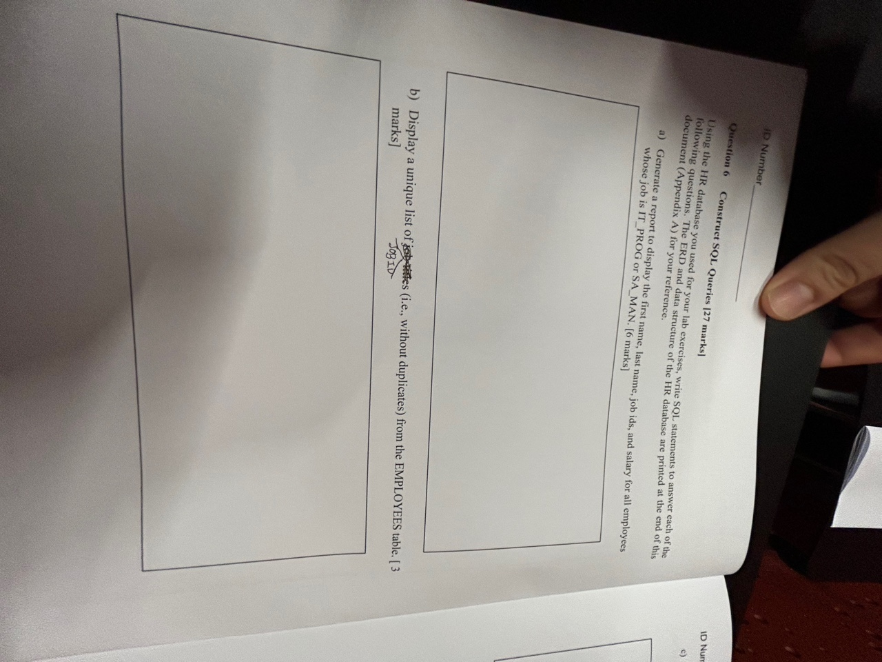 Solved Question 6 Construct SQL Queries [27 marks] Using | Chegg.com