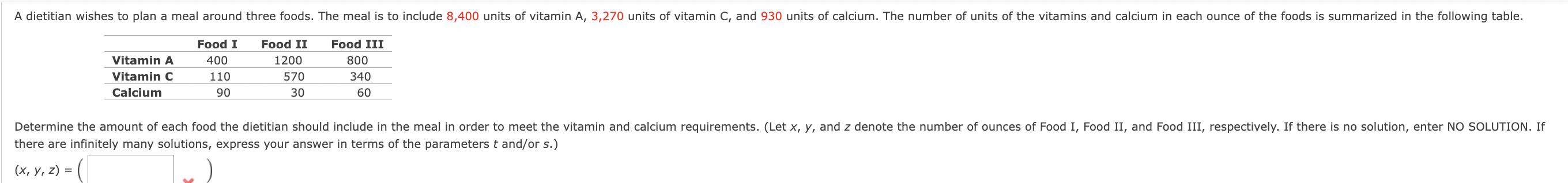 Solved there are infinitely many solutions, express your | Chegg.com