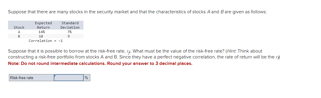Solved Suppose that there are many stocks in the security | Chegg.com