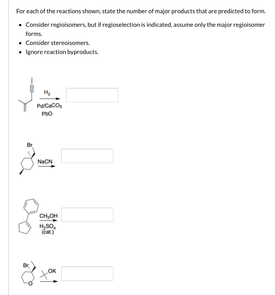 Solved For each of the reactions shown, state the number of | Chegg.com