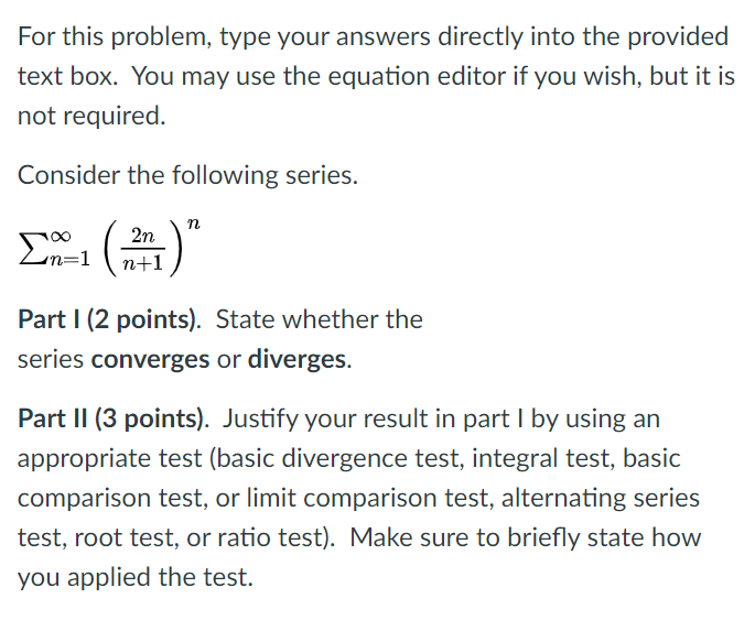 Solved For this problem, type your answers directly into the | Chegg.com