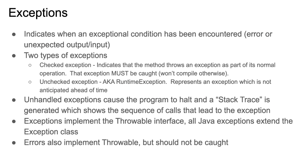 Solved * What problems can result from throwing Exceptions | Chegg.com