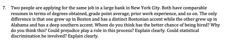 Two people are applying for the same job in a large | Chegg.com