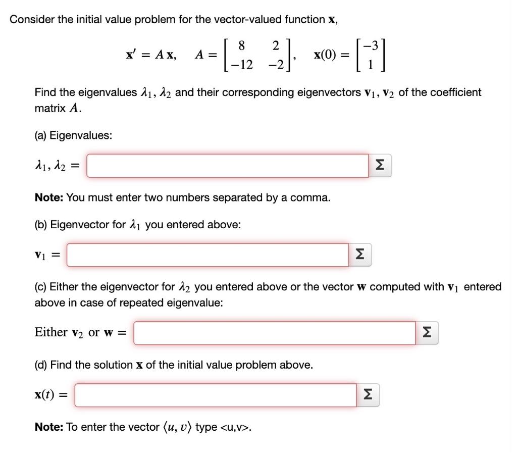 Solved Consider the initial value problem for the | Chegg.com