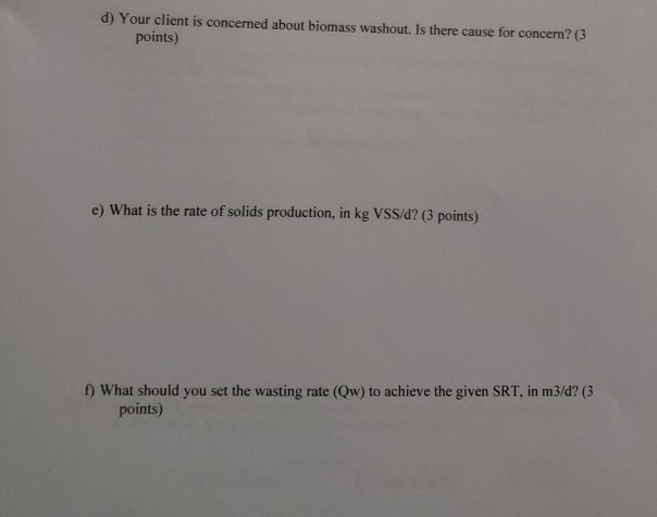 Solved 4) Problem 4: Activated sludge design You are given a | Chegg.com Solved 4) Problem 4: Activated sludge design You are given a | Chegg.com