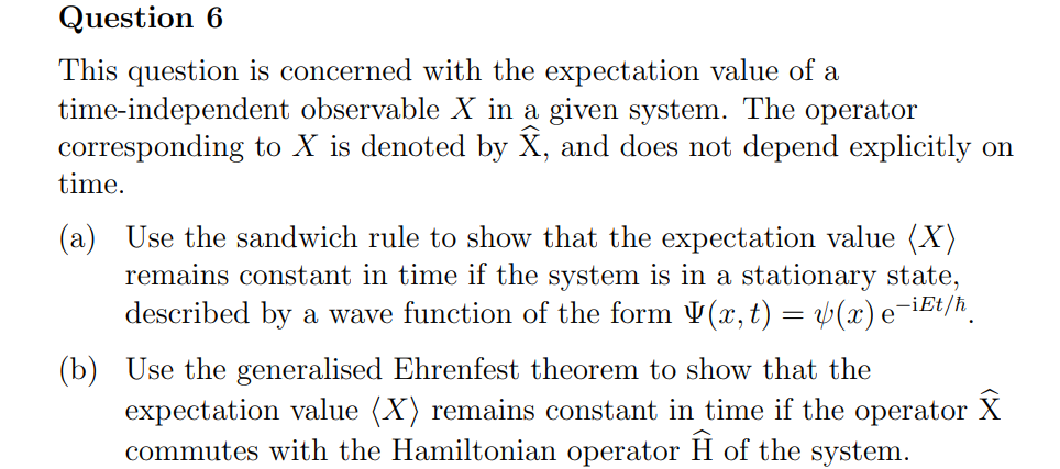 Solved This Question Is Concerned With The Expectation Value