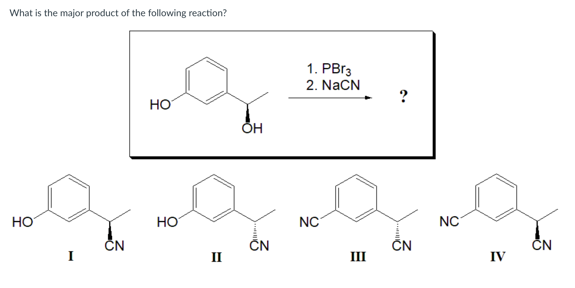 Solved What is the major product of the following reaction? | Chegg.com