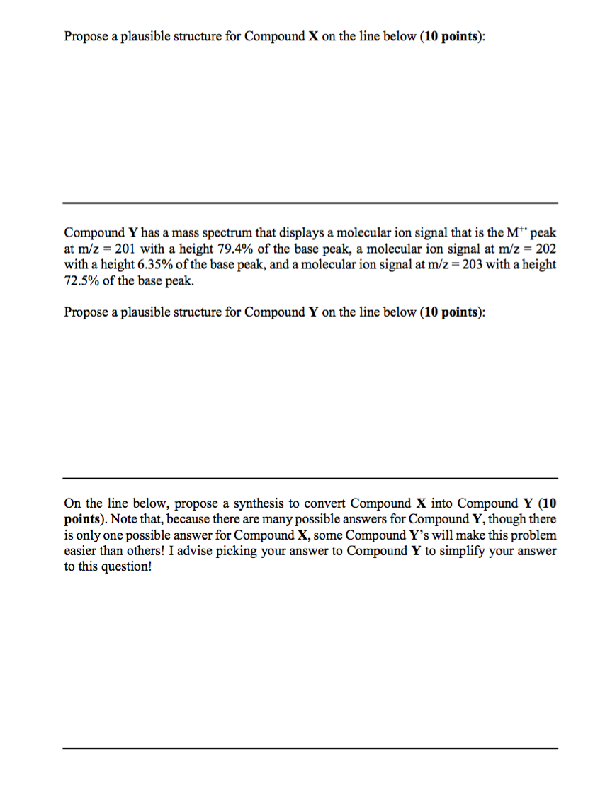 Solved 3. Identify a plausible structure for Compound X (10 | Chegg.com
