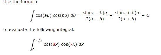 Solved Use the formula | Chegg.com
