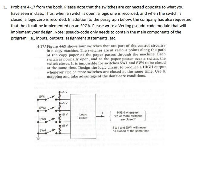 Solved Please show the verilog psuedo code needed for this | Chegg.com Solved Please show the verilog psuedo code needed for this | Chegg.com