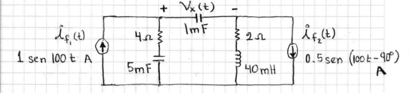 Solved Determine Vc (t), use meshes(Mesh analysis) Express | Chegg.com