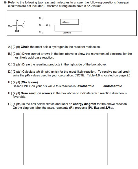 Solved 16. Refer to the following two reactant molecules to | Chegg.com