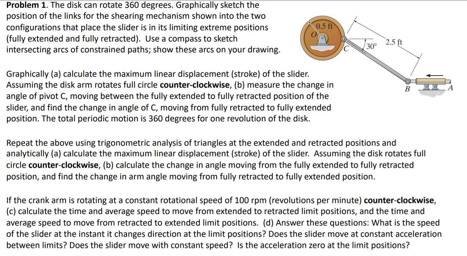 Solved Problem 1. The disk can rotate 360 degrees. | Chegg.com
