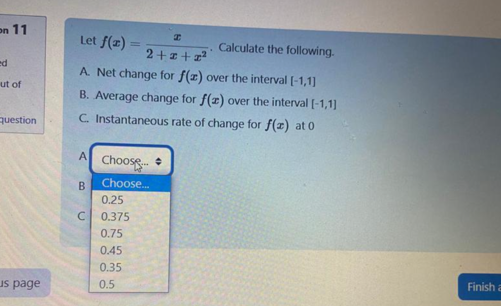Solved Let f(x)=2+x+x2x. Calculate the following. A. Net | Chegg.com