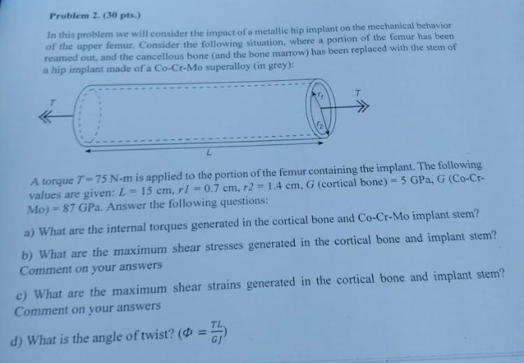 Solved Problem 2. (30 pts.) In this problem we will consider | Chegg.com