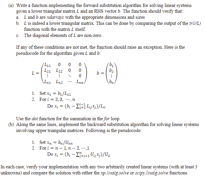Solved A Write A Function Implementing The Forward