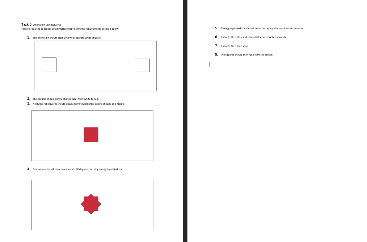 Solved (Animation using jQuery) You are required to create | Chegg.com