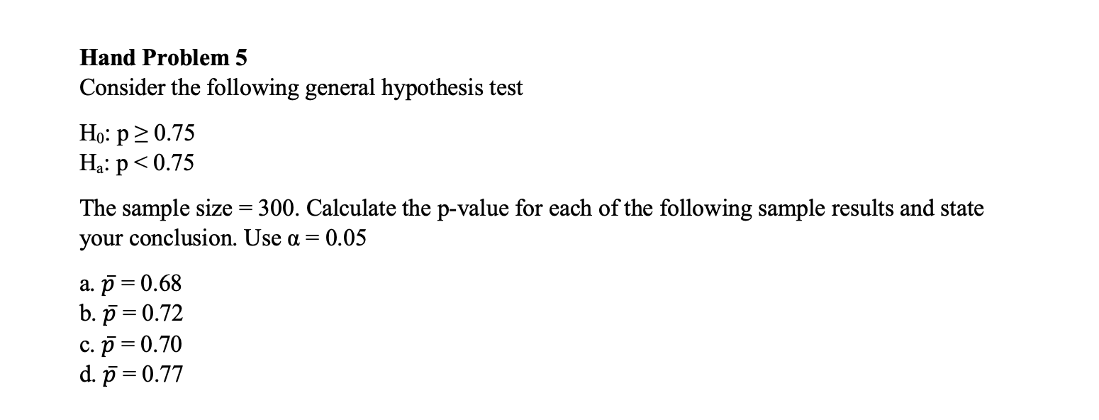 Solved Hand Problem 5 Consider the following general | Chegg.com