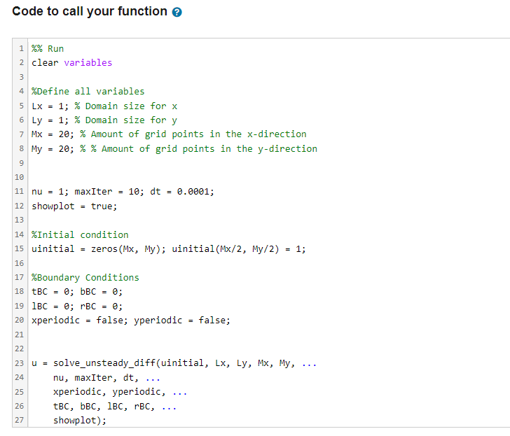 You must write code to solve the 2D unsteady | Chegg.com