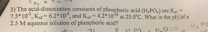 Solved The acid-dissociation constants of phosphoric acid | Chegg.com