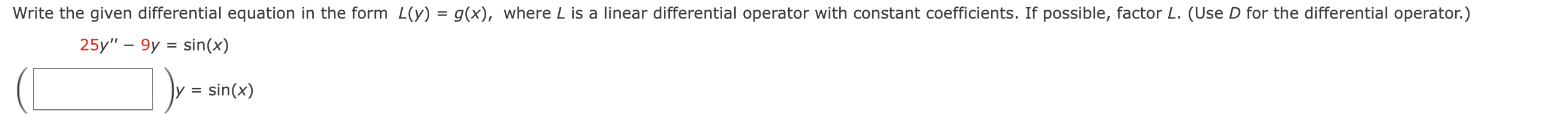 Solved Write the given differential equation in the form | Chegg.com