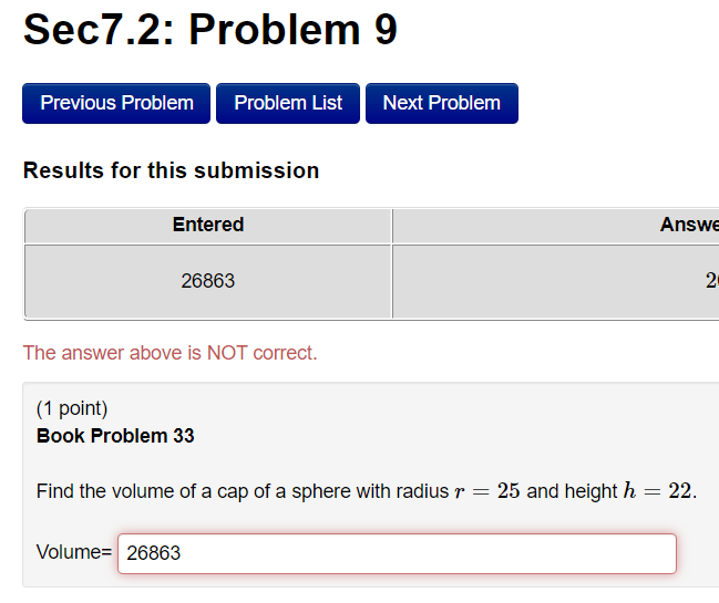 Solved Results for this submission The answer above is NOT | Chegg.com