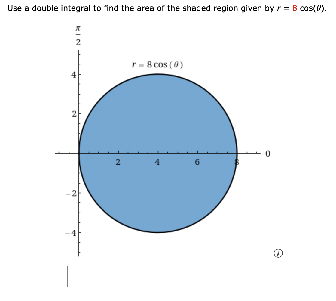 Solved Use a double integral to find the area of the shaded | Chegg.com