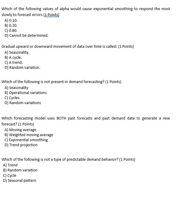 Solved Which of the following values of alpha would cause | Chegg.com