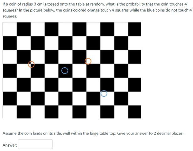 Solved A very large table top is painted with a black-white | Chegg.com