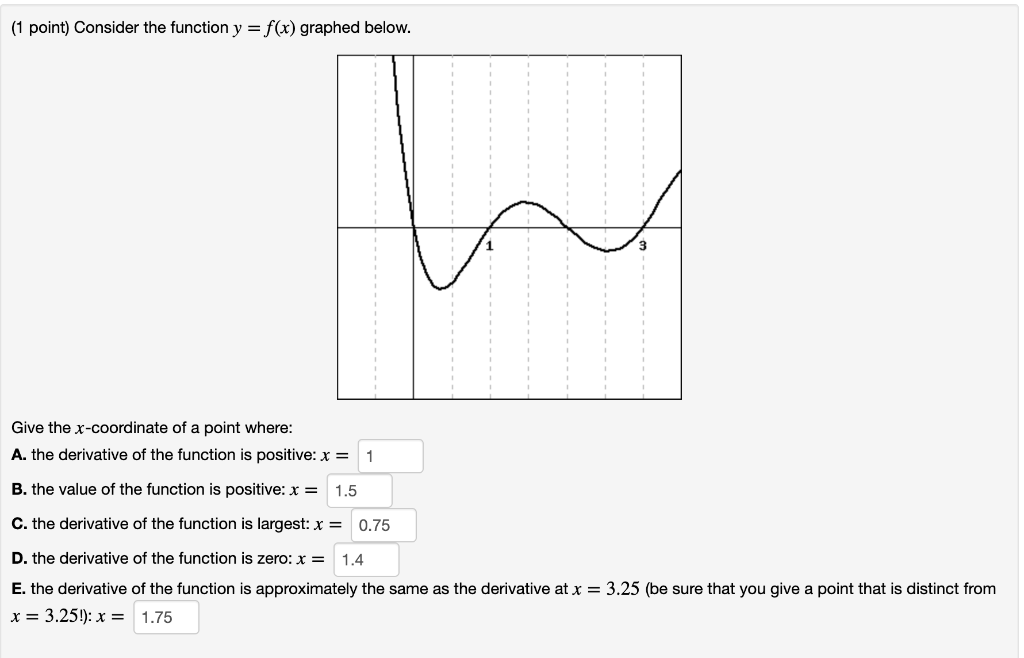 Solved (1 point) Match the points labeled on the curve below | Chegg.com
