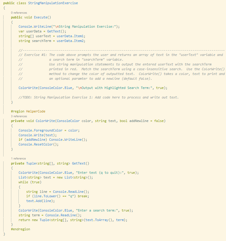 Solved public class StringManipulationExercise { O | Chegg.com