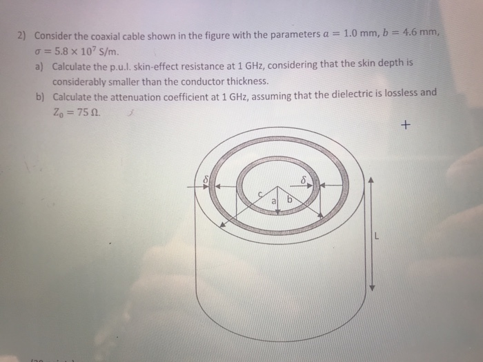 Solved Consider the coaxial cable shown in the figure with | Chegg.com