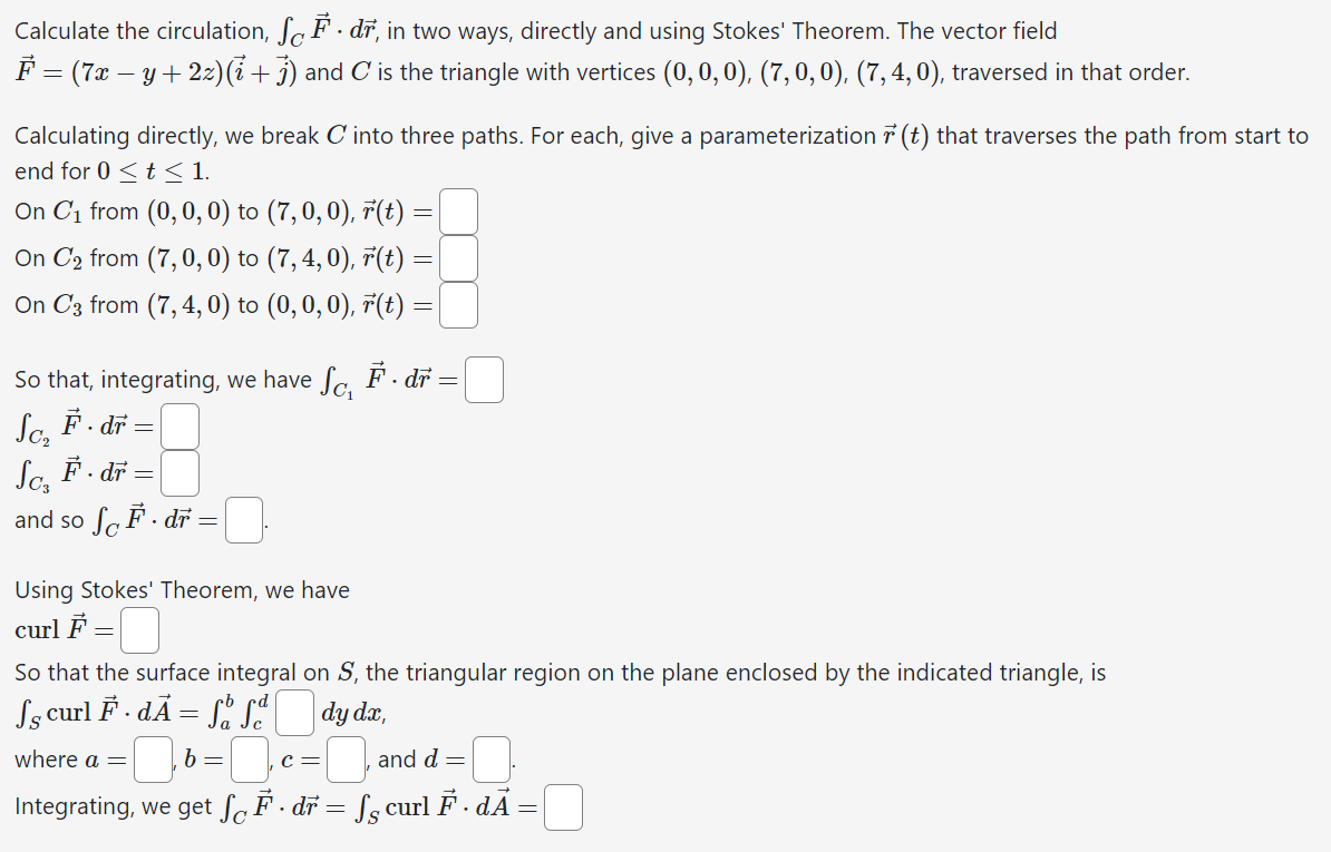 Solved Calculate the circulation, ∫CF⋅dr, in two ways, | Chegg.com