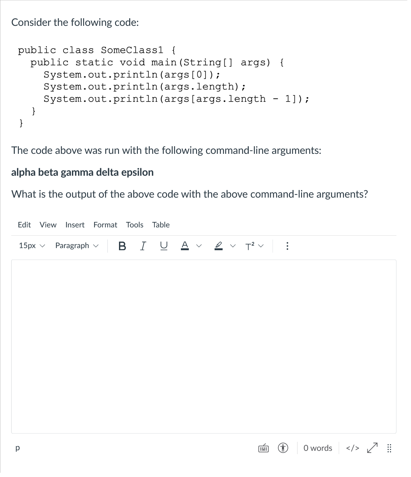Solved Consider the following code: public class SomeClass1 | Chegg.com